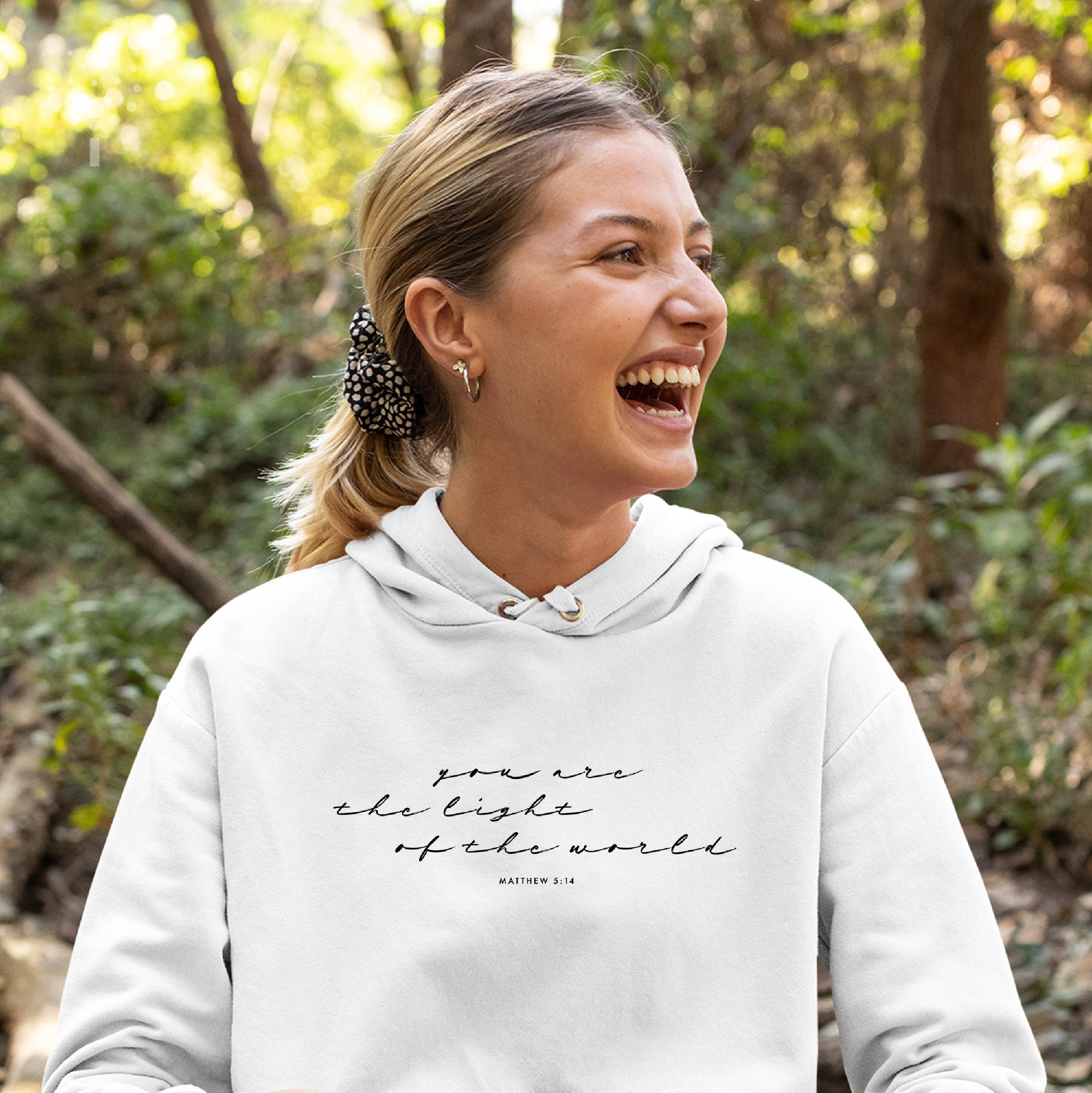 Christian Bible Scripture Hoodie, You Are the Light of the World, Light ...