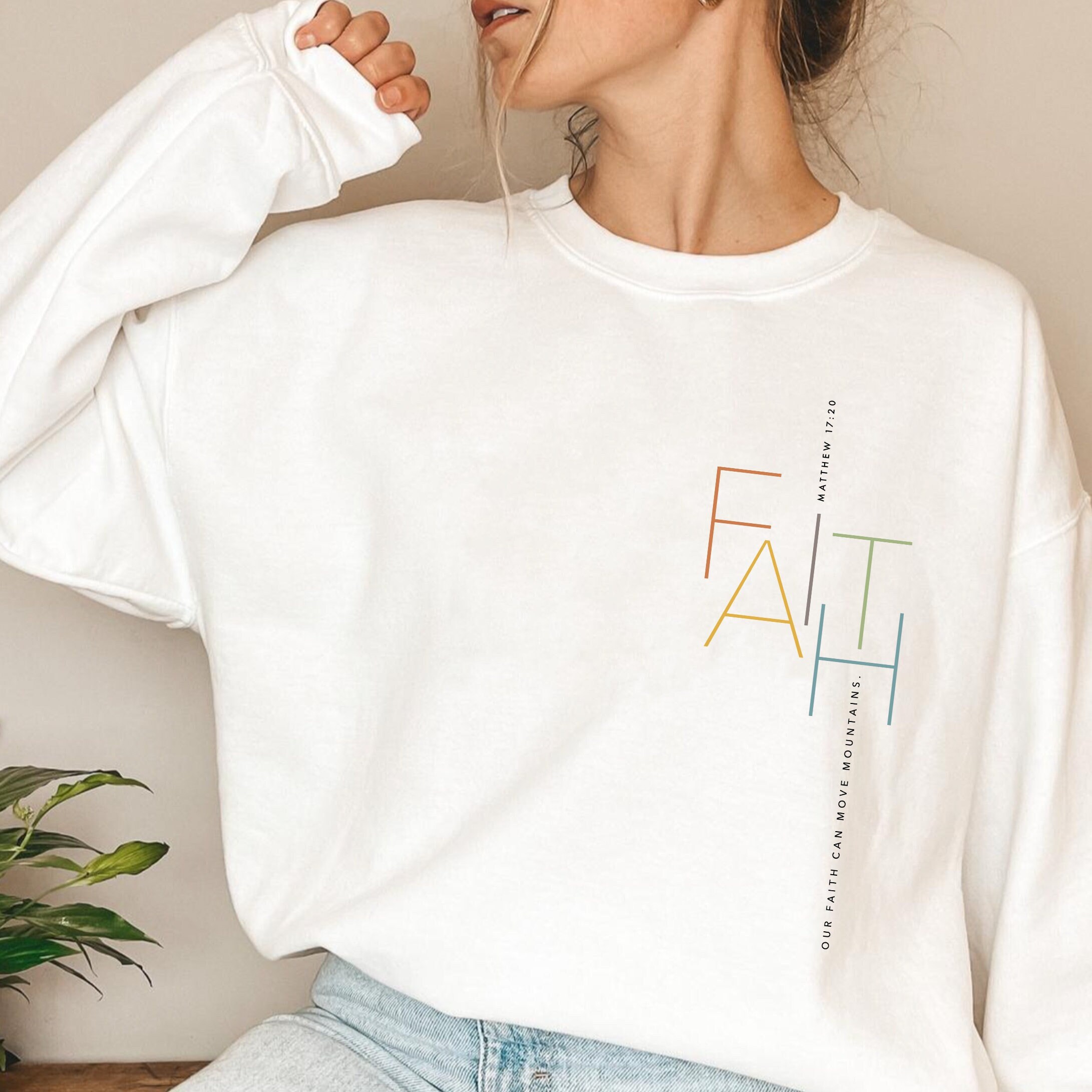 Matthew 17:20 Faith Bible Verse Christian Sweatshirts - Etsy