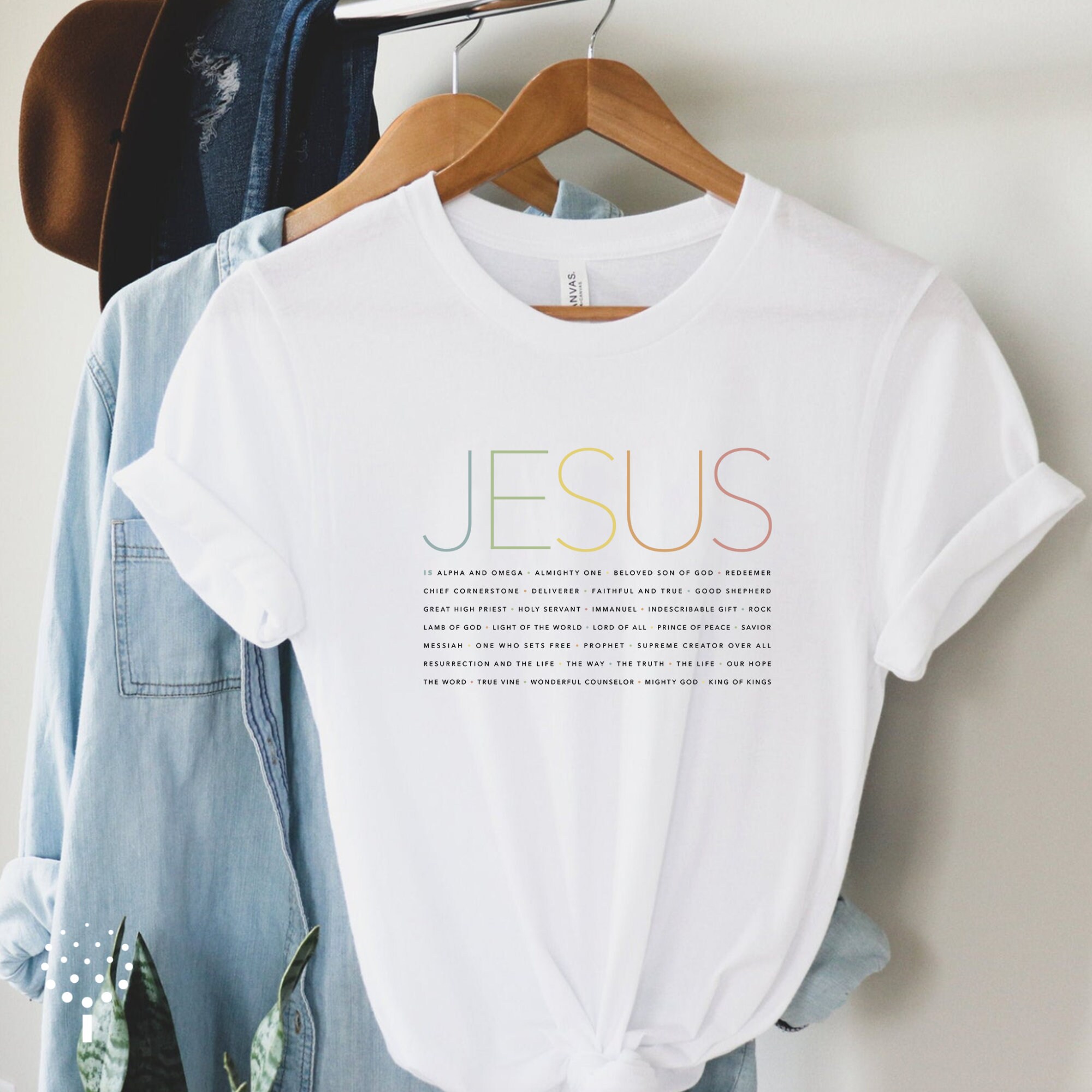 Jesus Isnames of God Typography Graphic Christian Shirts Names of God ...