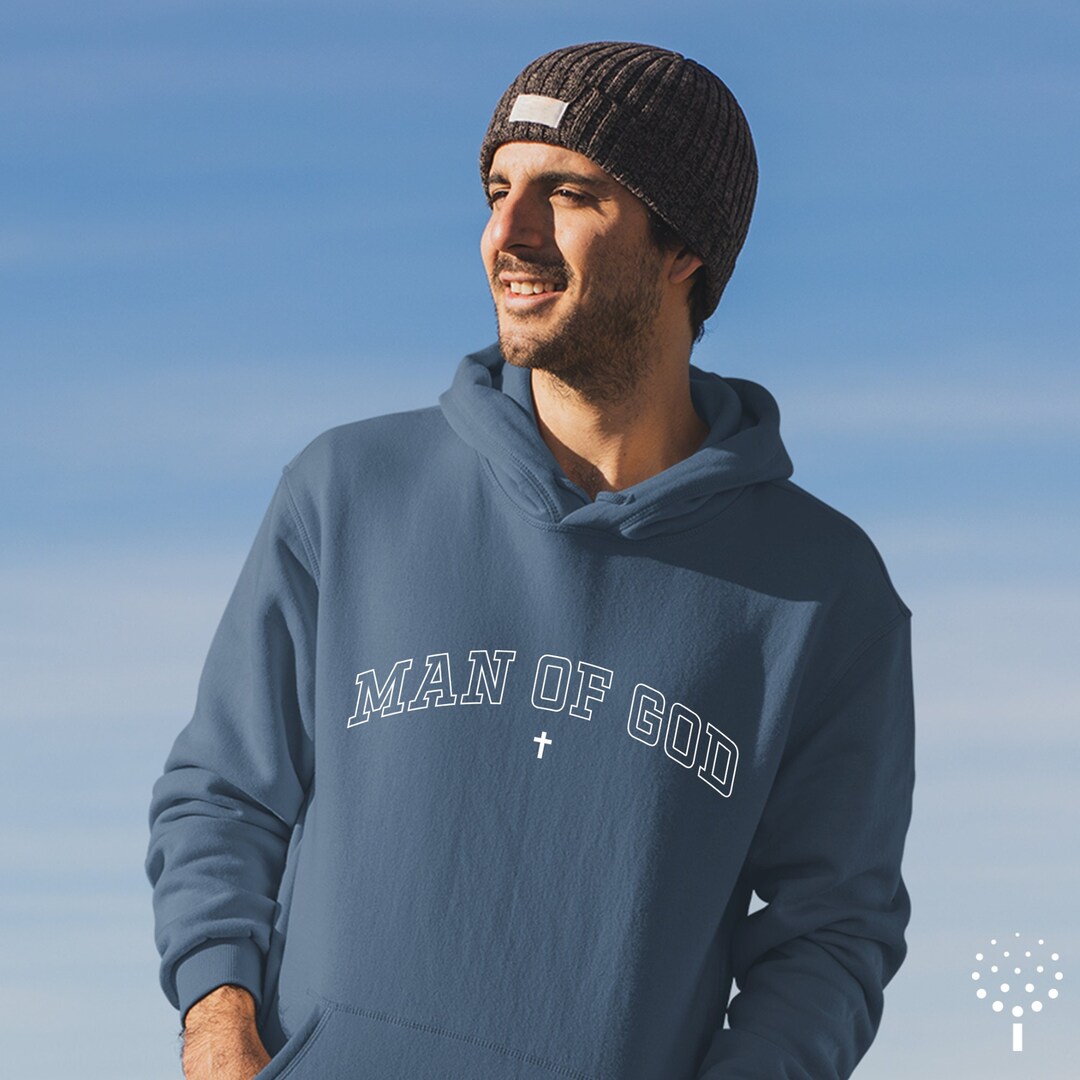 Man of God Christian Hoodie| Christian Men Graphic Hoodies| Cool Jesus ...