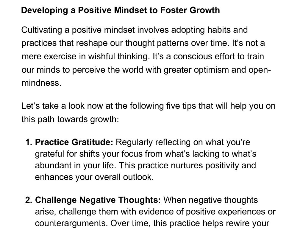 The Growth Mindset: How to Break Free From Limiting Beliefs and Live ...