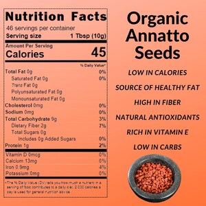 Organic Annatto Seeds (achiote Seeds) – Certified USDA Organic -non ...