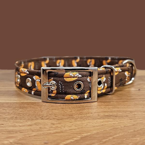 Brown Fox Dog Collar 2 | Adjustable | Metal Buckle | Plastic Side ...