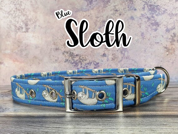 Blue Sloth Dog Collar Adjustable Metal Buckle Plastic - Etsy