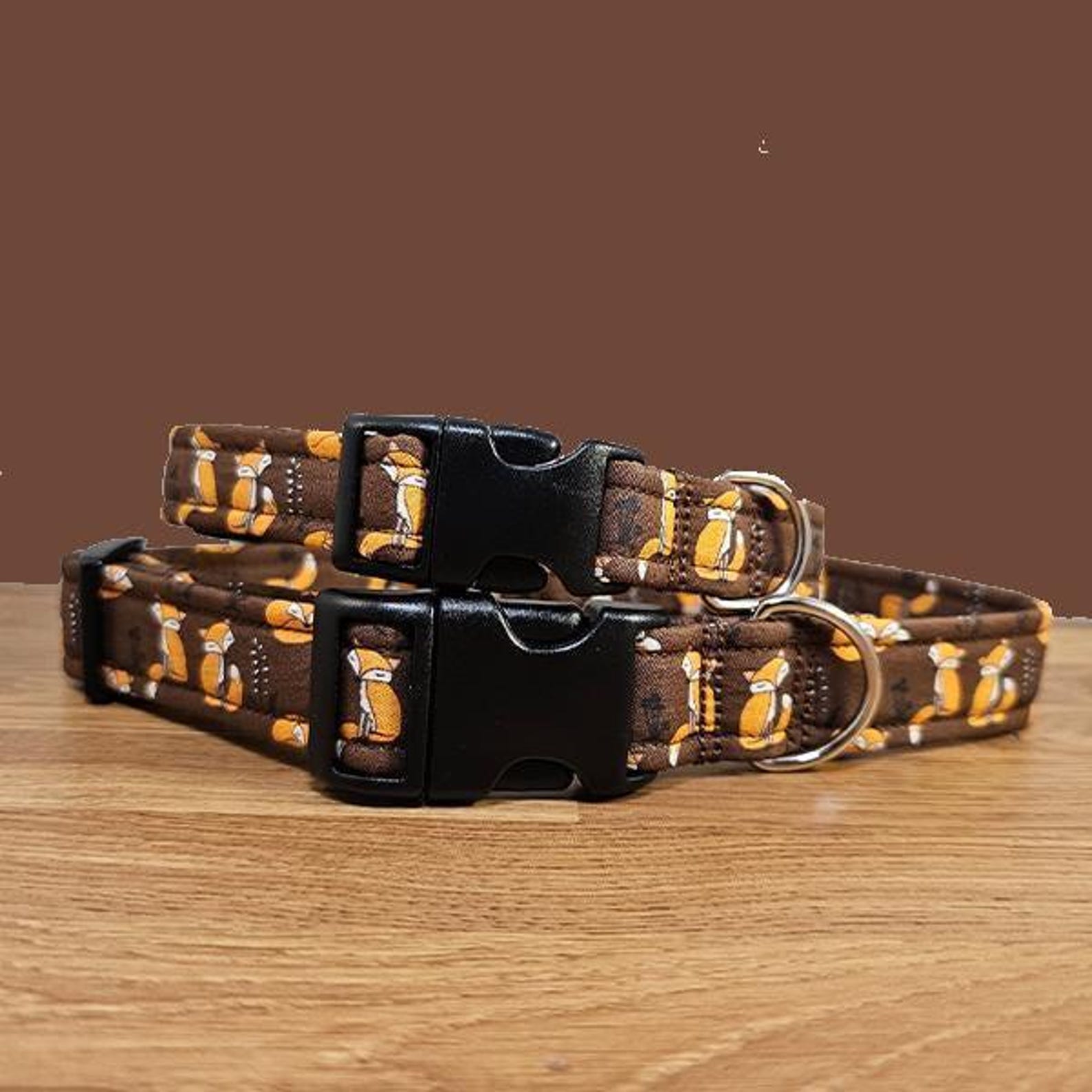Brown Fox Dog Collar 2 | Adjustable | Metal Buckle | Plastic Side ...