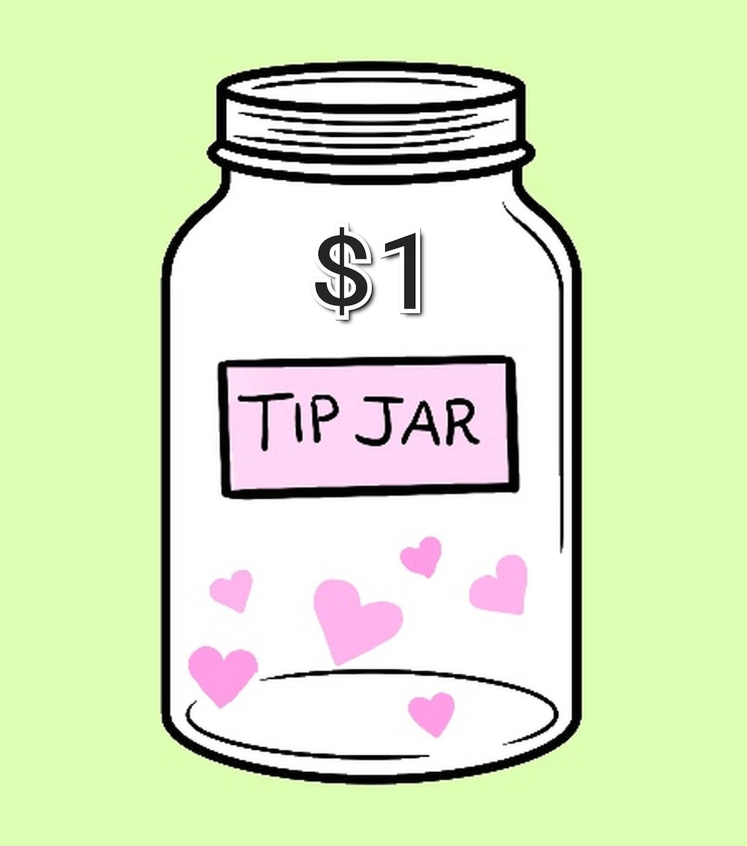 1 Dollar Tip - Etsy