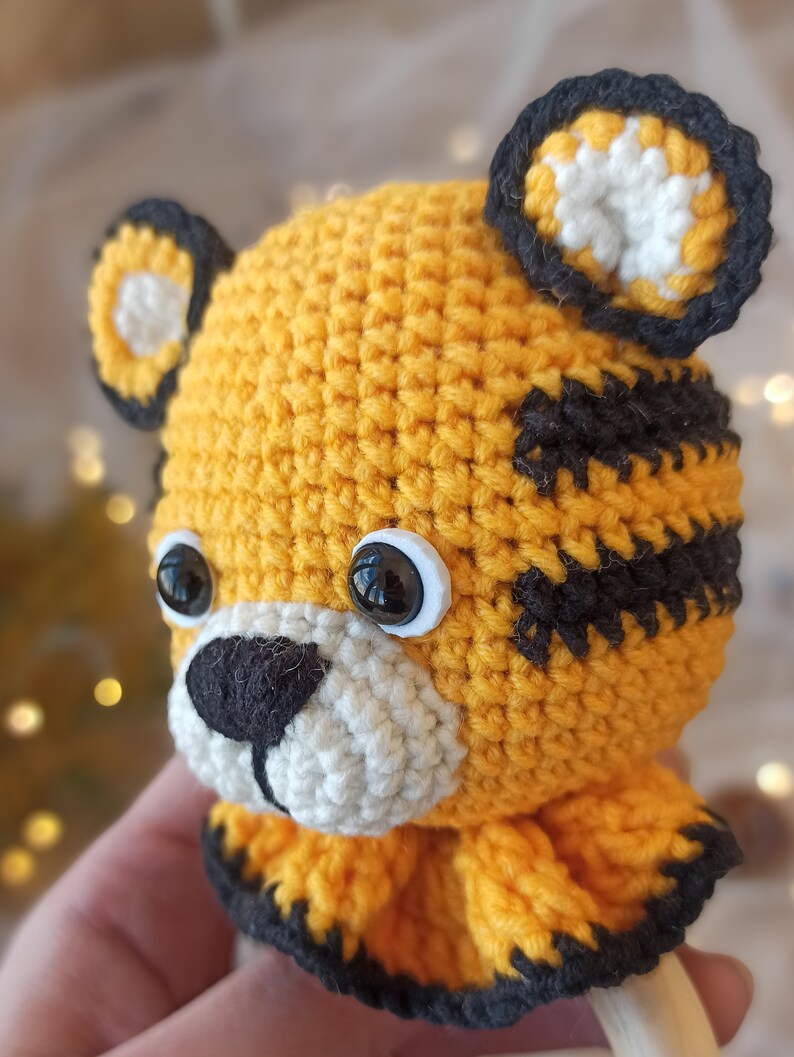 Crochet Pattern Baby Teether TIGER. Amigurumi Pattern. Handmade Rattle ...
