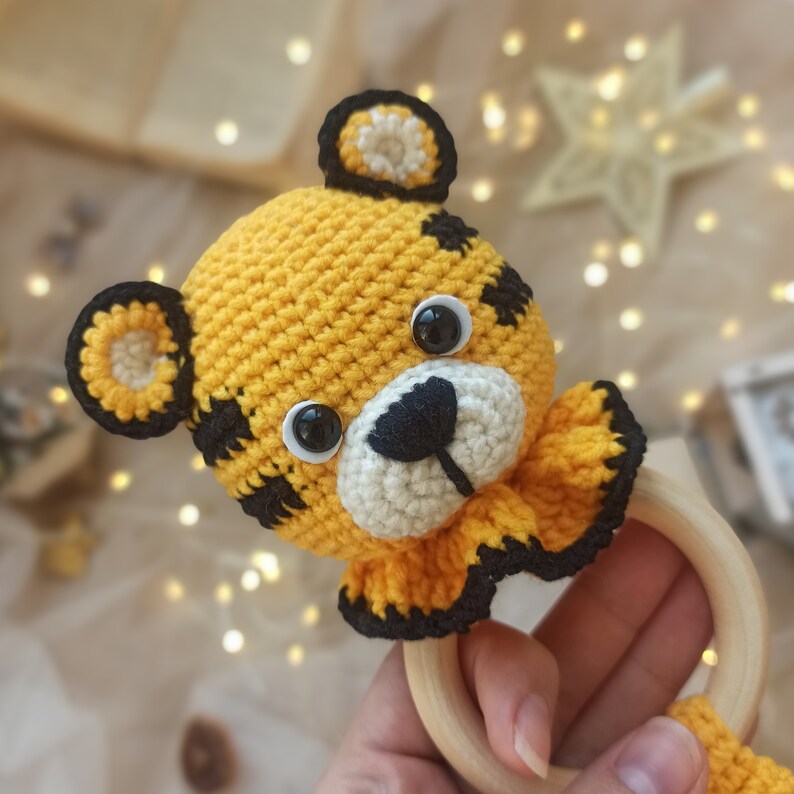 Crochet Pattern Baby Teether TIGER. Amigurumi Pattern. Handmade Rattle ...