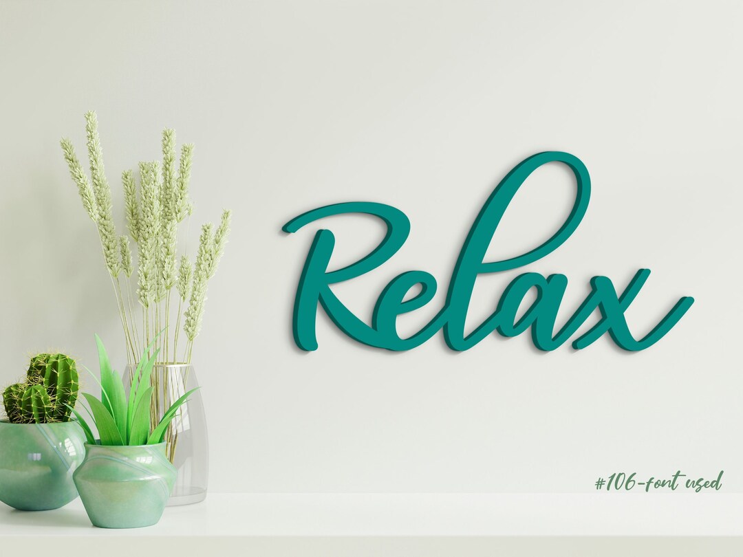 Custom Relax Wooden Sign Rustic Wood Wall Hanging Relax Wooden Home ...