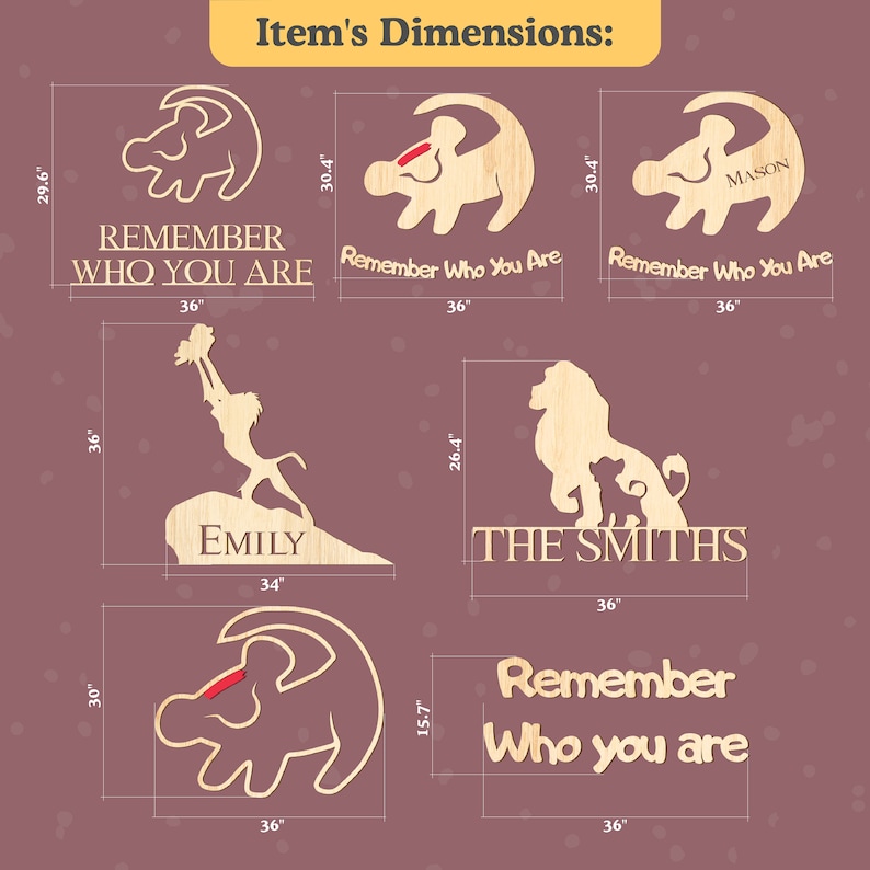 Simba Name Sign for Nursery Lion King Wall Art Baby Nursery - Etsy