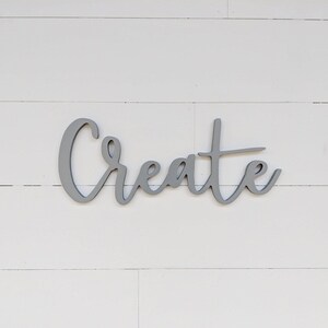Create Sign Playroom Wall Decor Craft Room Decor Create Word Kids Room ...