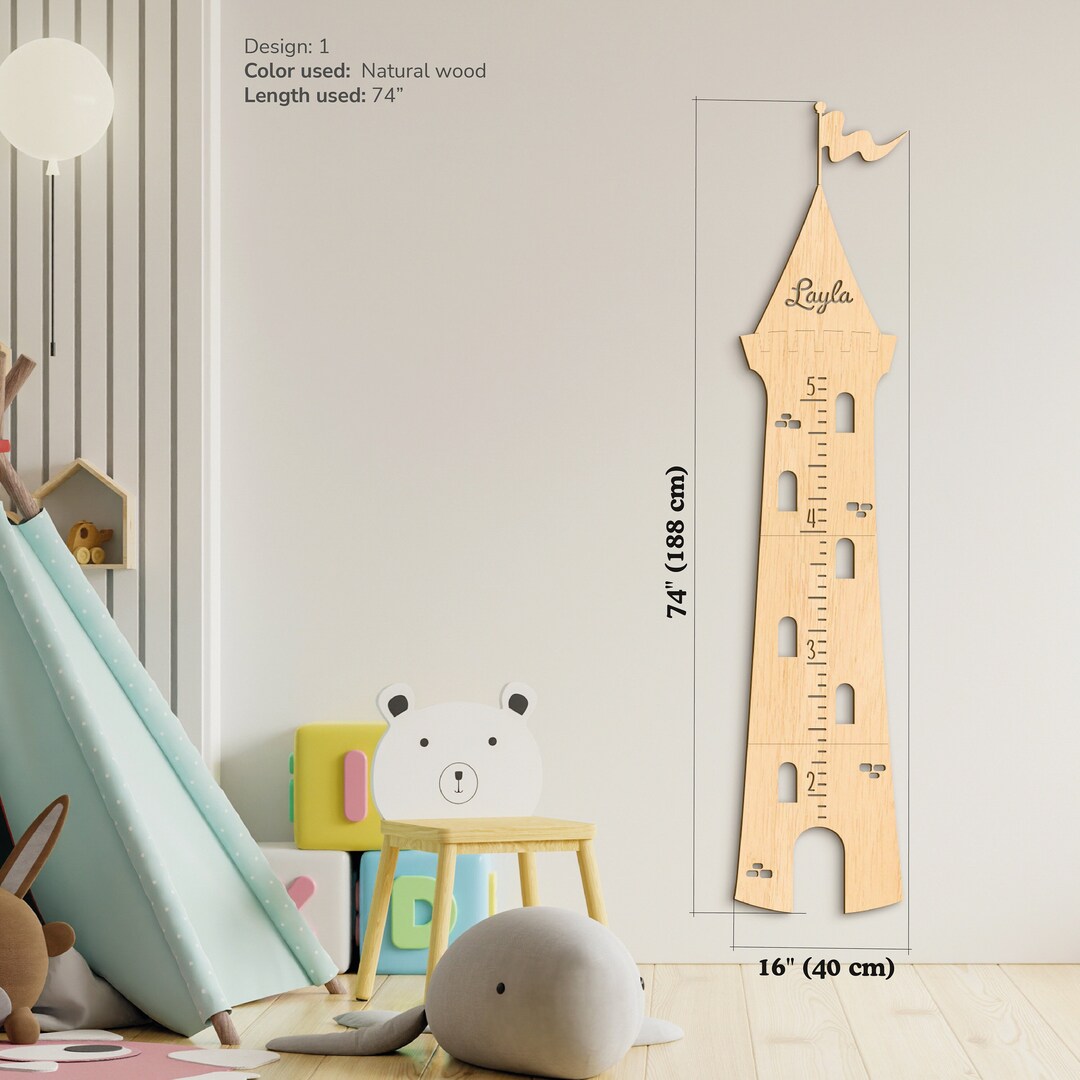 Princess Growth Chart Height Chart Personalized Baby Growth Chart ...