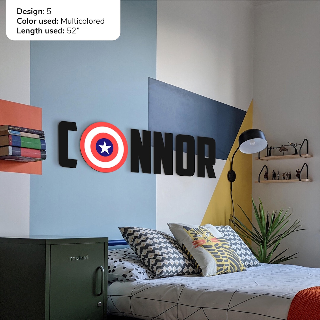 Personalized Avengers Name Sign Superhero Nursery Decor Spide-themed ...