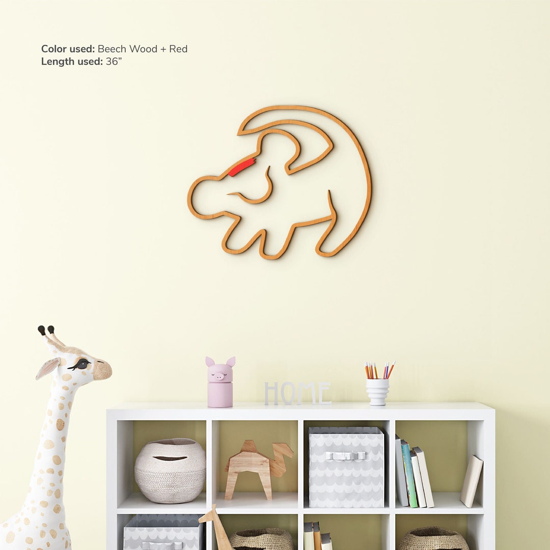 Simba Name Sign for Nursery Lion King Wall Art Baby Nursery Decor ...