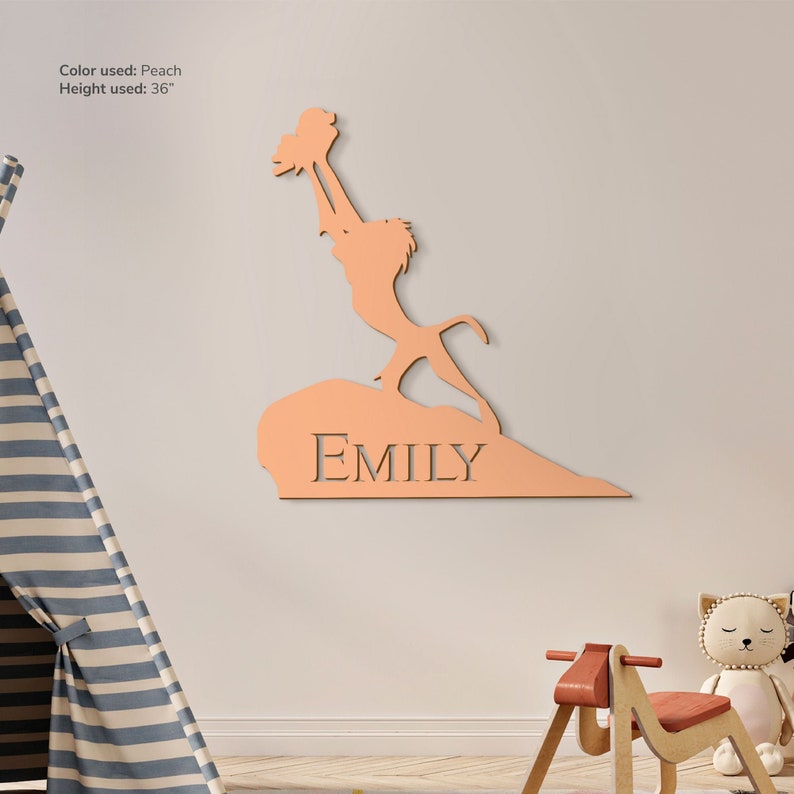 Simba Name Sign for Nursery Lion King Wall Art Baby Nursery - Etsy