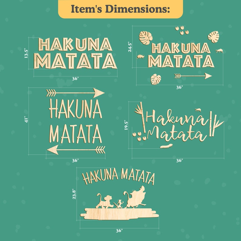 Hakuna Matata Wall Art Disney Hakuna Matata Hakuna Matata - Etsy