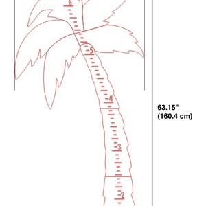 Palm Trees Growth Chart Safari Kids Height Chart Family Growth Chart ...