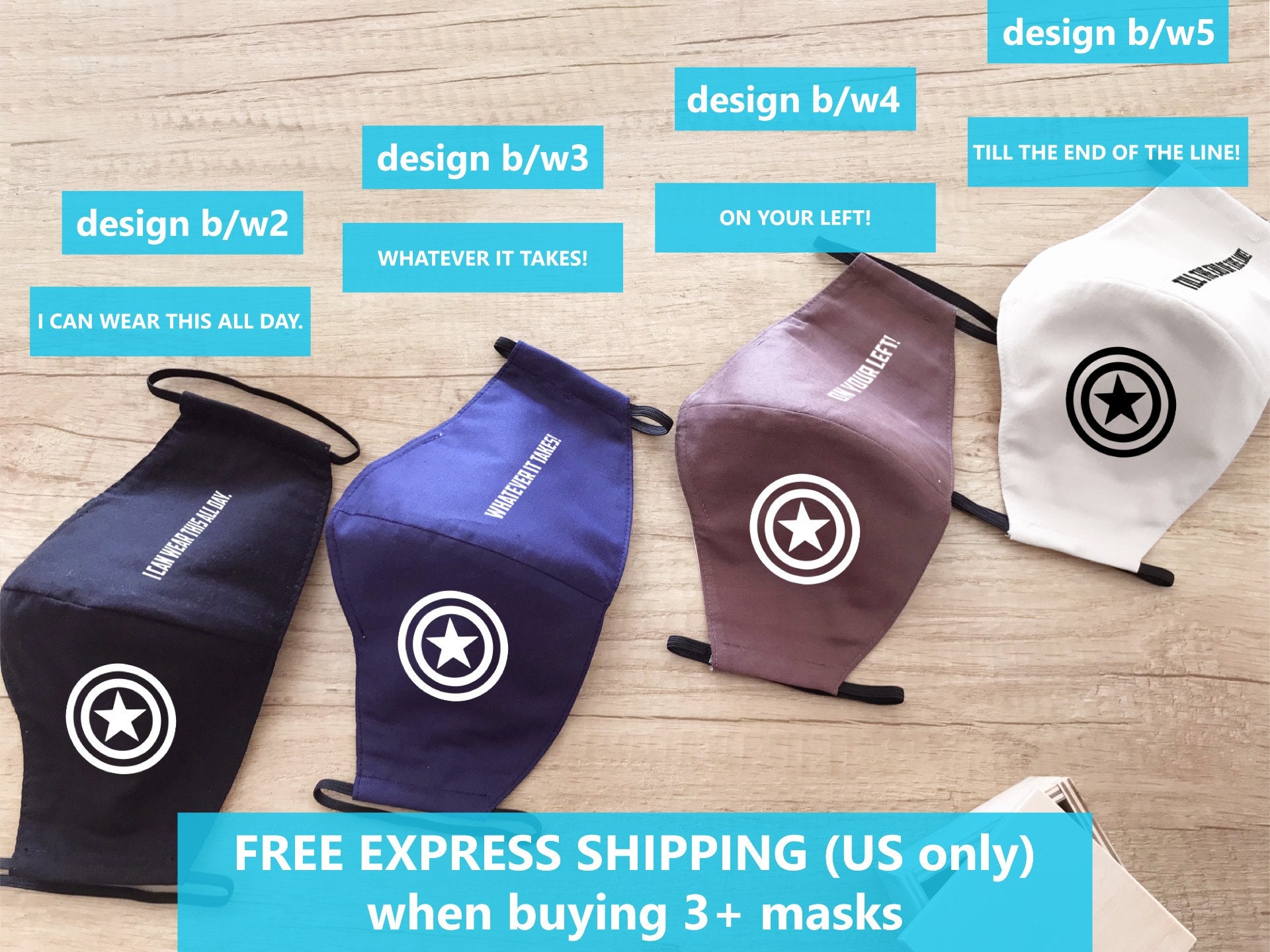 Captain america face mask marvel face mask shield face mask | Etsy