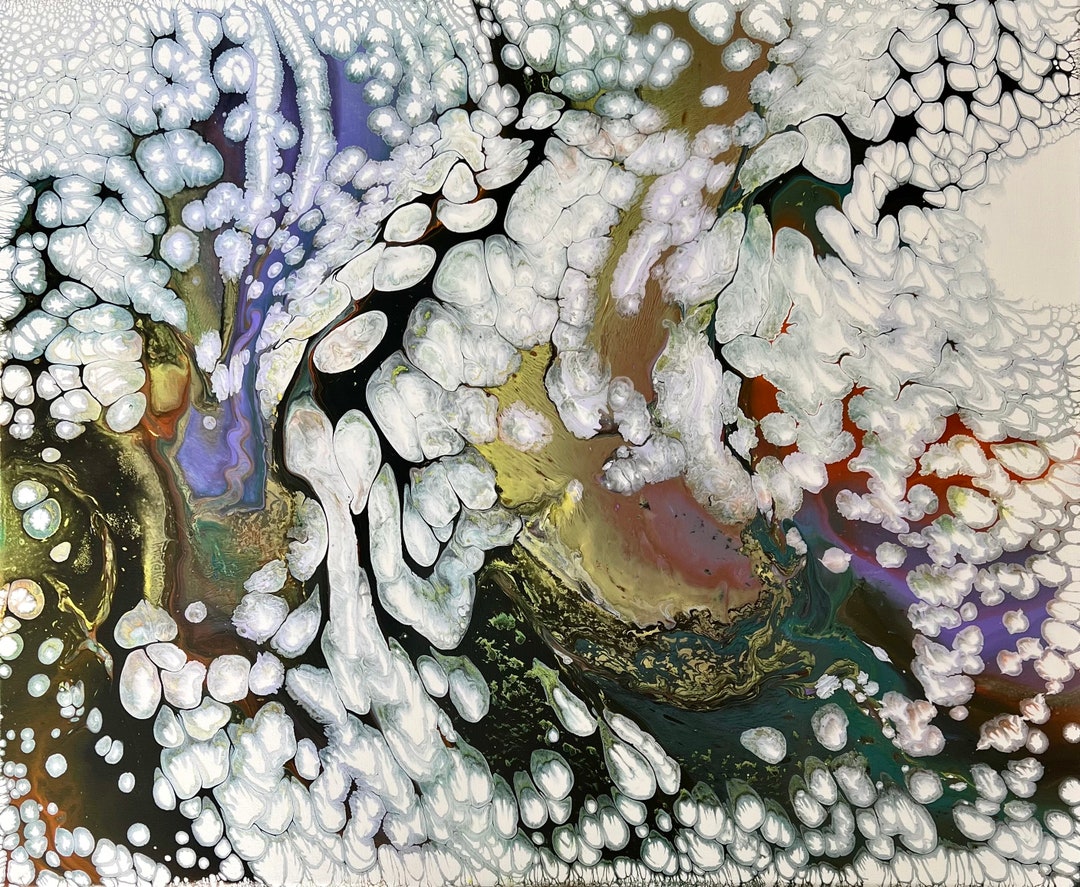 Original Acrylic Abstract Fluid Painting Named Levitation by ...