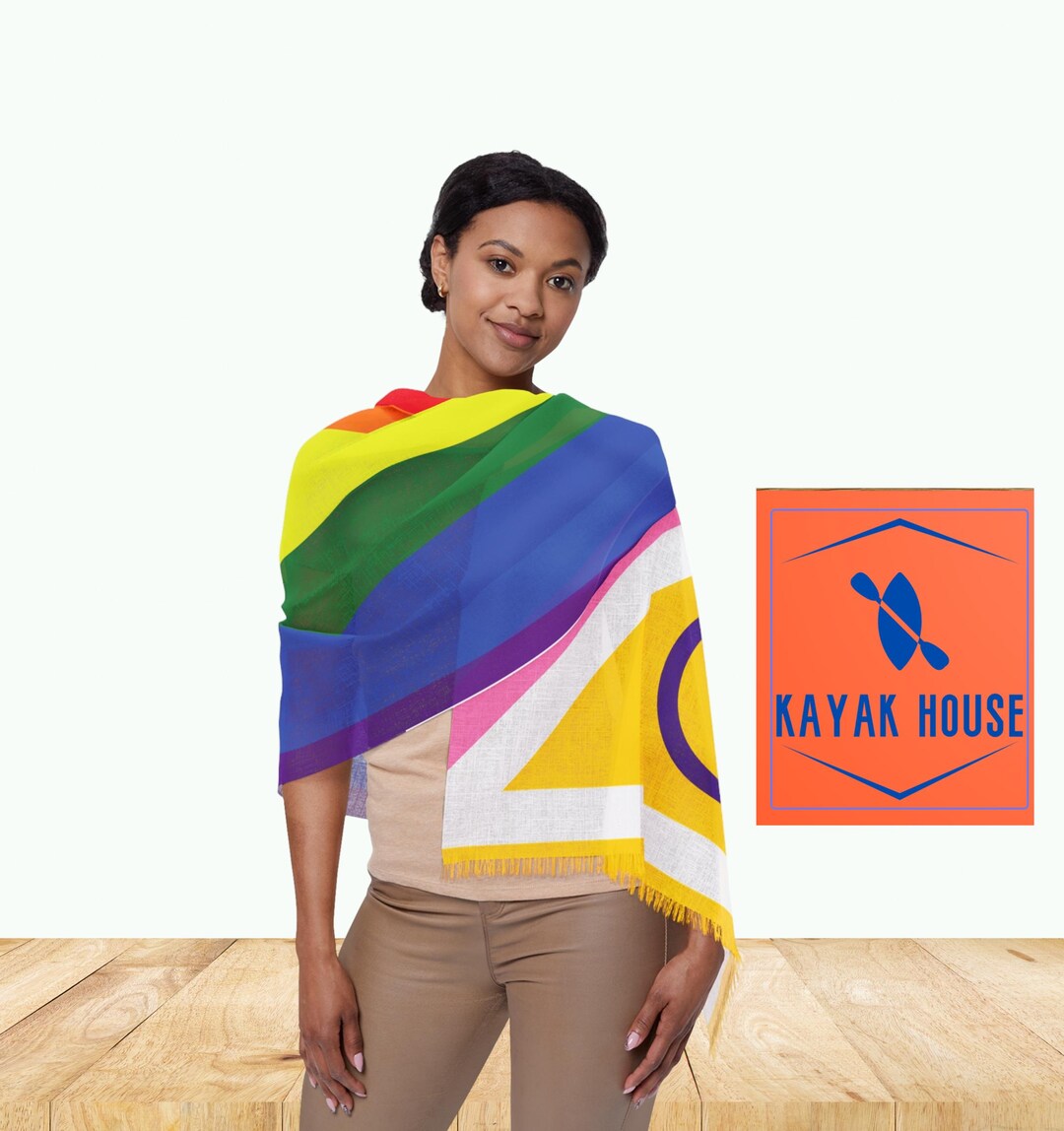 Intersex Pride Flag Light Scarf, Inclusive LGBTQ Pride 2025 Queer ...