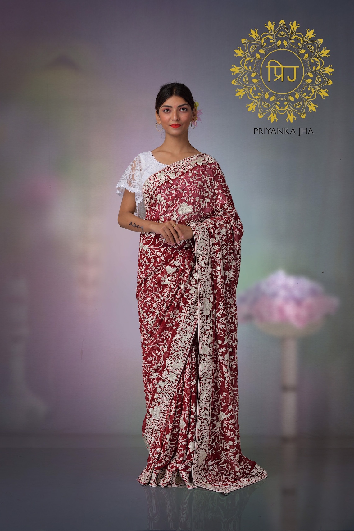 Parsi Gara Saree, Handcrafted, Wedding Saree, Gara Saree, Party Wear ...