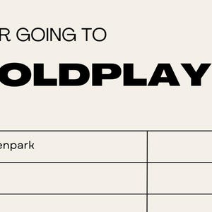 Concert Ticket Digital Print - Etsy