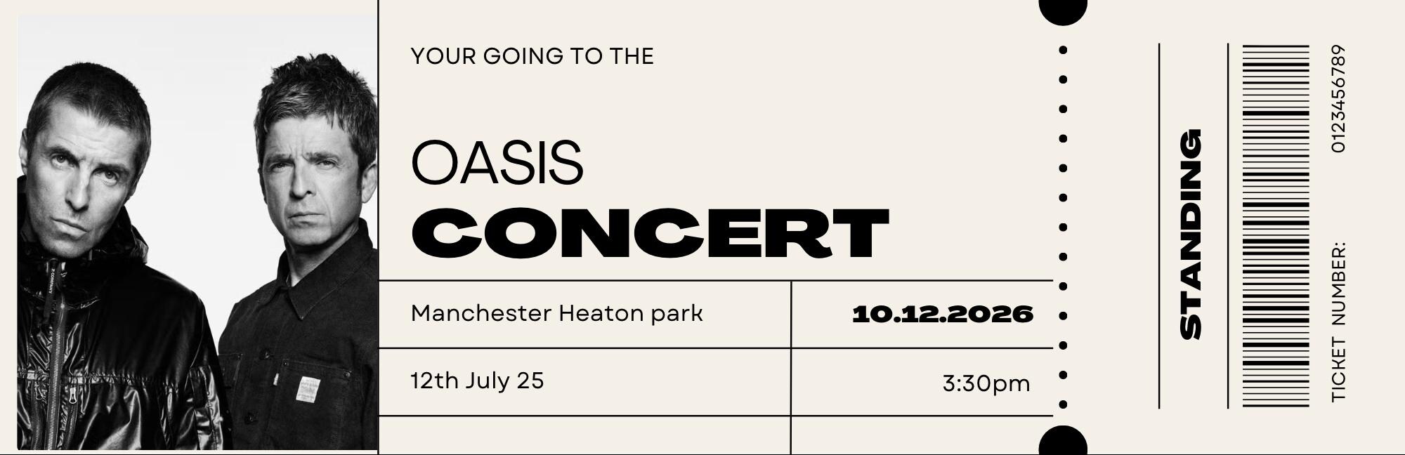 Concert Ticket Digital Print - Etsy