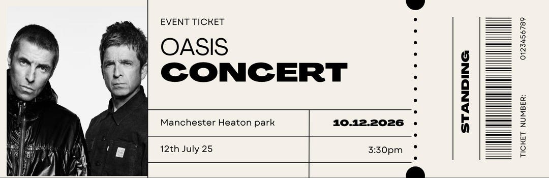 Concert Ticket Digital Print - Etsy