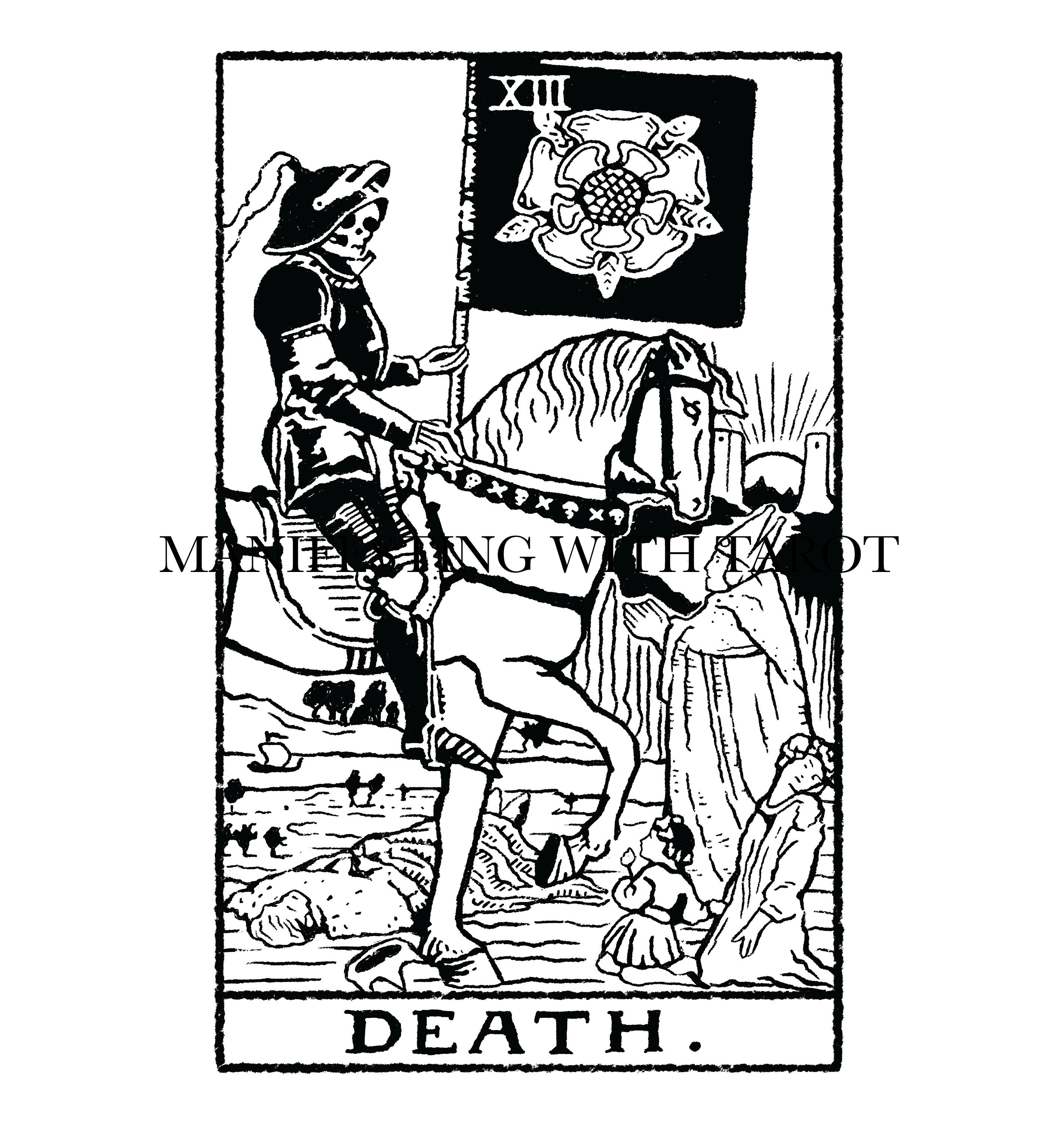Tarot Card 13 Death TAROT COLOURING PACK and Manifestation | Etsy Ireland