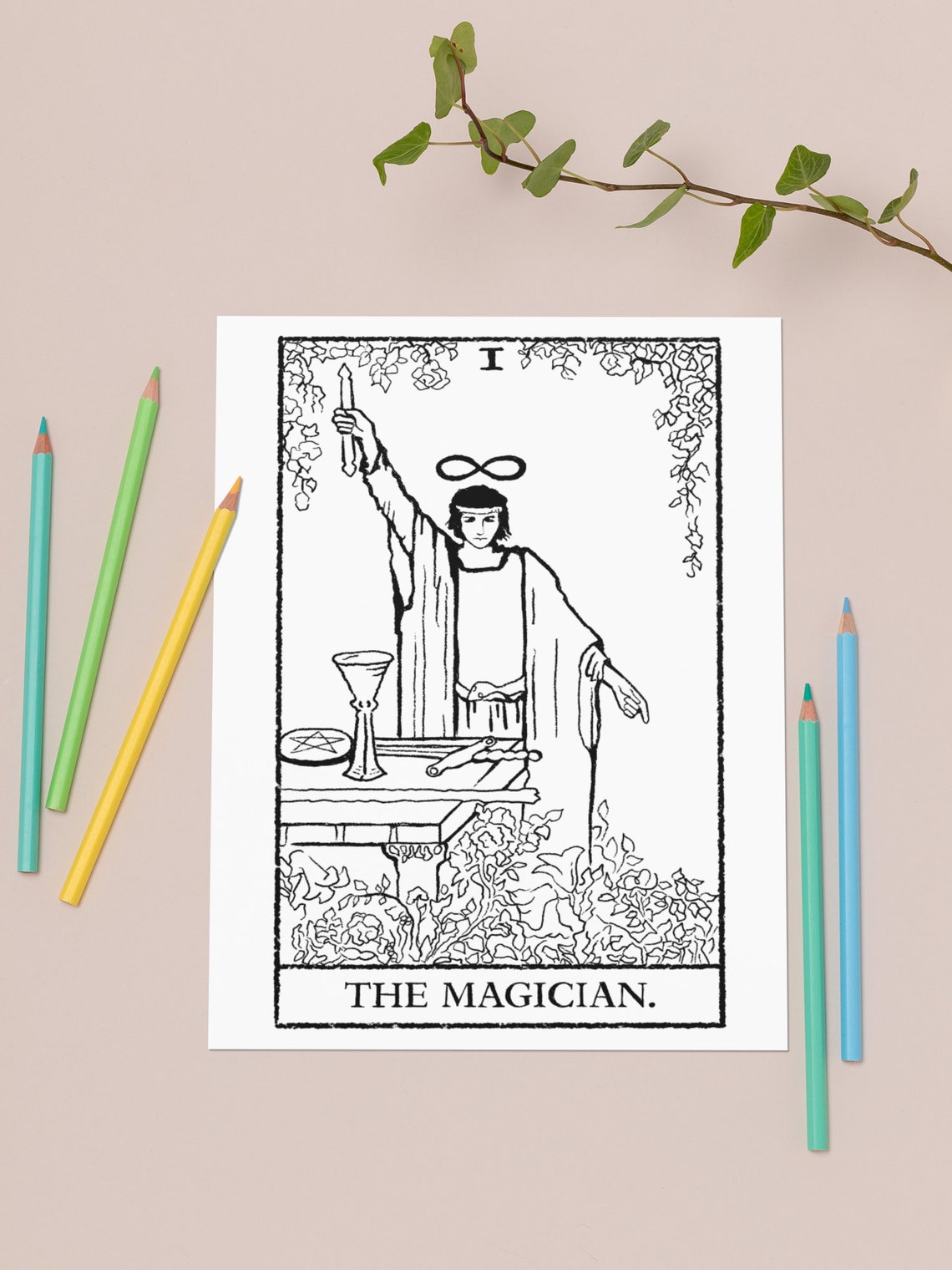 Tarot Card 1 the Magician - TAROT COLOURING PACK and Manifestation ...