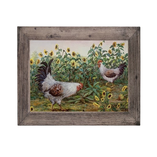 Rustic Chicken Art - Etsy