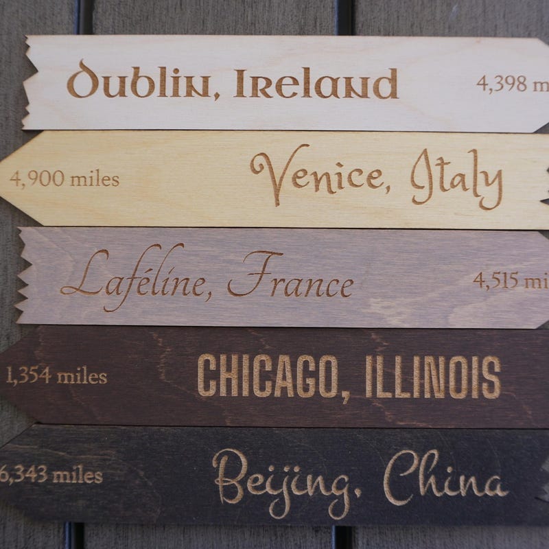 Distance Signs - Etsy