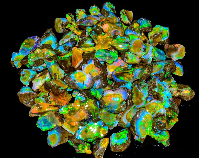 Ethiopian Opal Rough Lot: Natural Welo Fire Opal Crystals (20/50MM ...