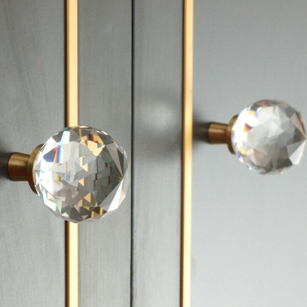 Crystal Cabinet Knobs - Etsy