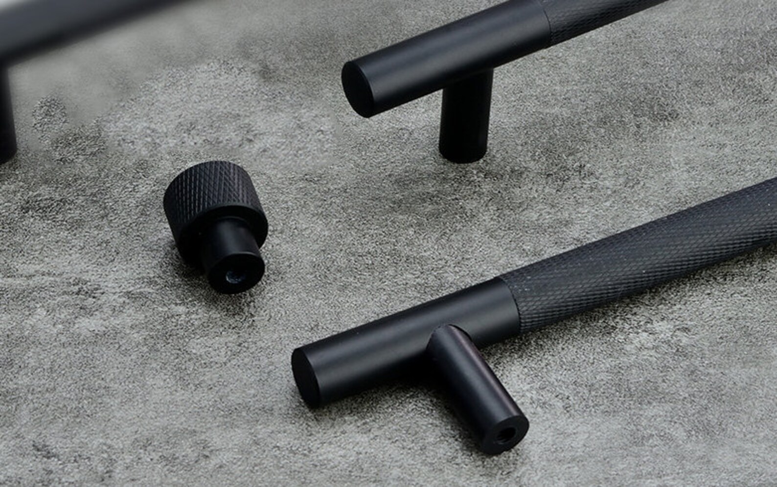 Anti-Slip Pattern Handle Black Drawer Pulls Handles Gold T Bar | Etsy