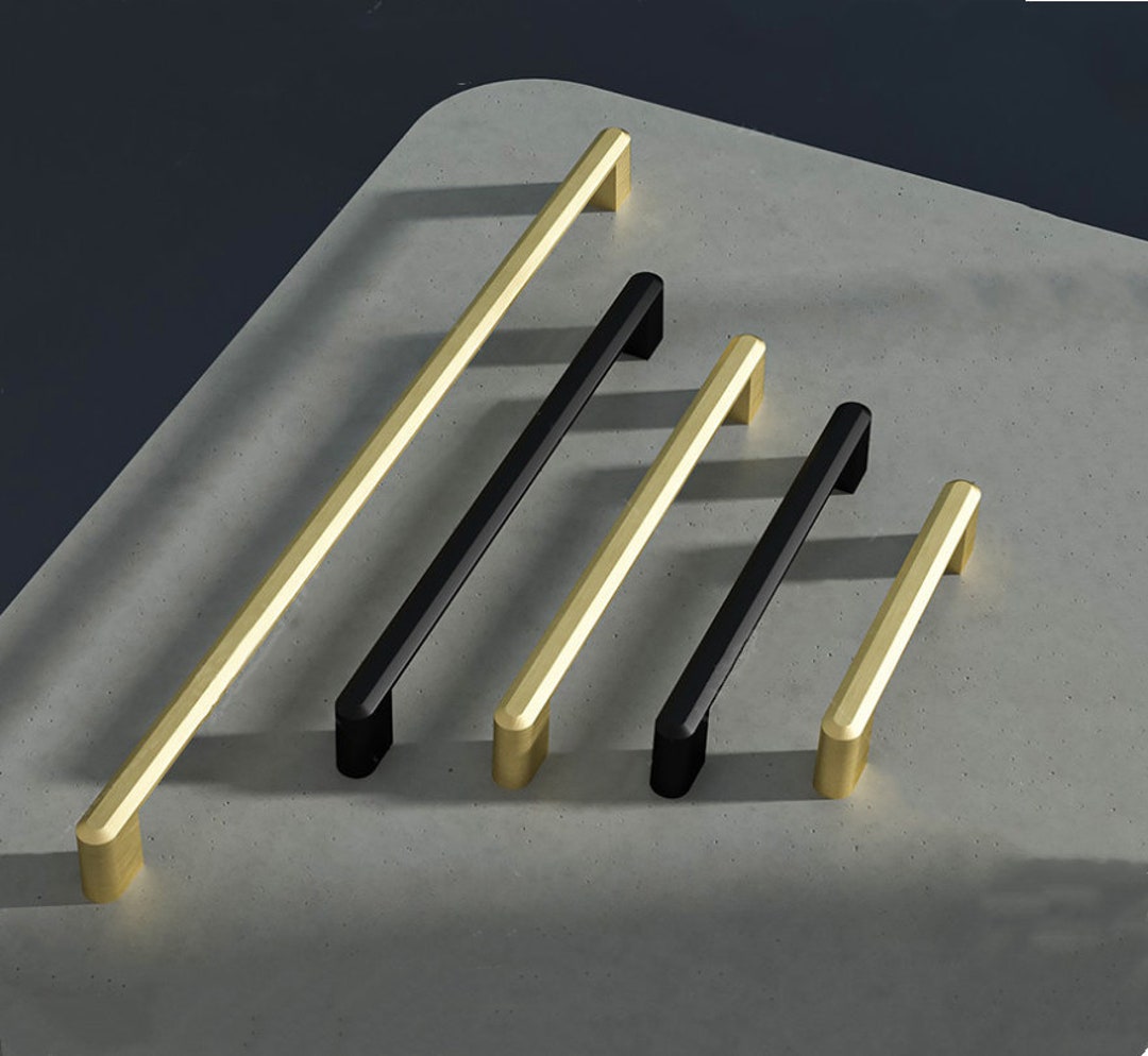 High-end Design Gold Drawer Wardrobe Pulls Black Dresser Knobs - Etsy