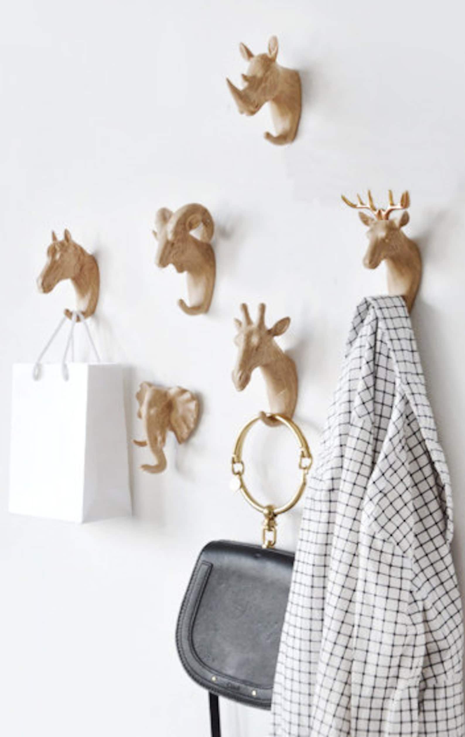 Vivid Modern Wall Hooks Animal Decorative Wall Hooks Handmade | Etsy