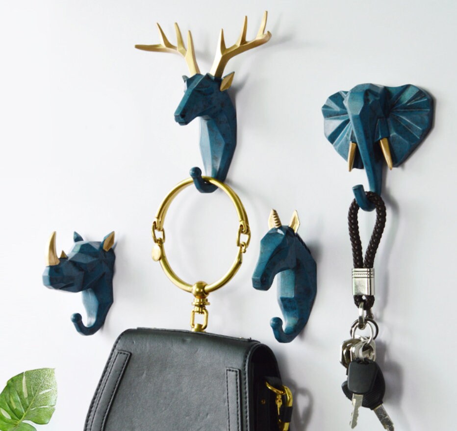 Modern Wall Hooks Animal Decorative Wall Hooks Handmade Coat | Etsy