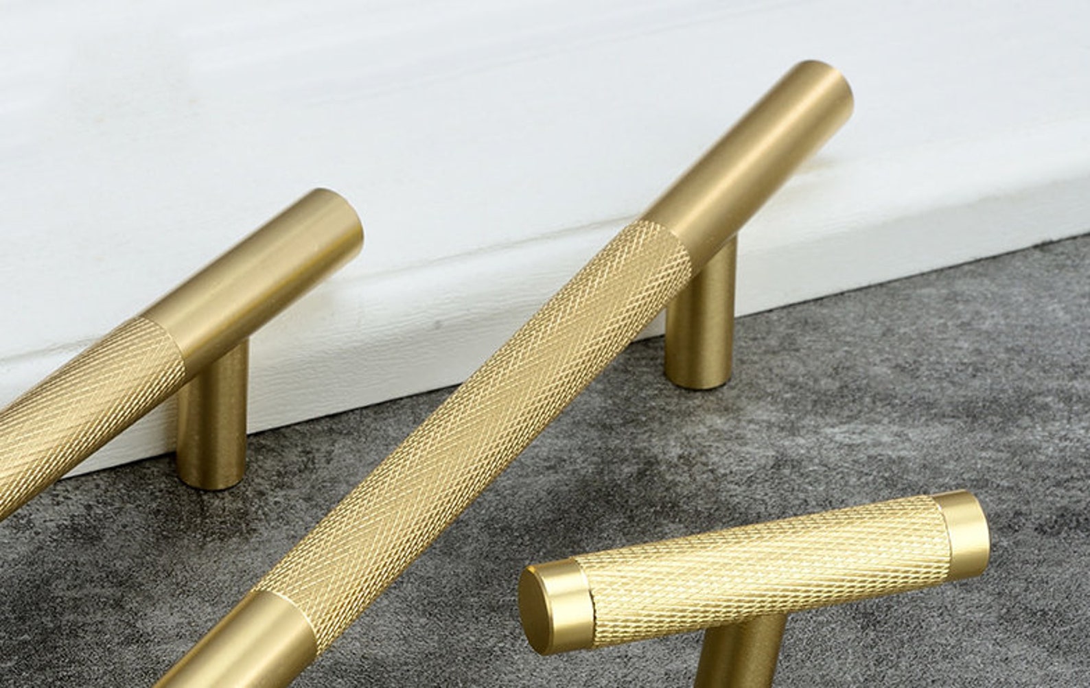 Anti-slip Pattern Handle Black Drawer Pulls Handles Gold T Bar - Etsy