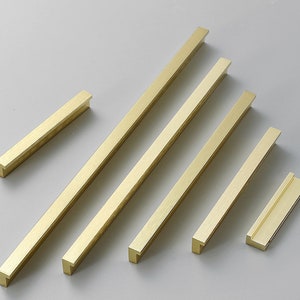 Square Handles Gold Drawer Dresser Pulls Black Kitchen Cabinet - Etsy