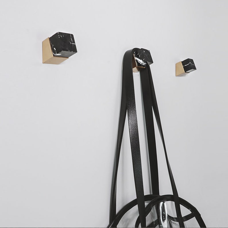 Solid Marble Hooks Brass Coat Hook Decorative Wall Hooks Coat - Etsy