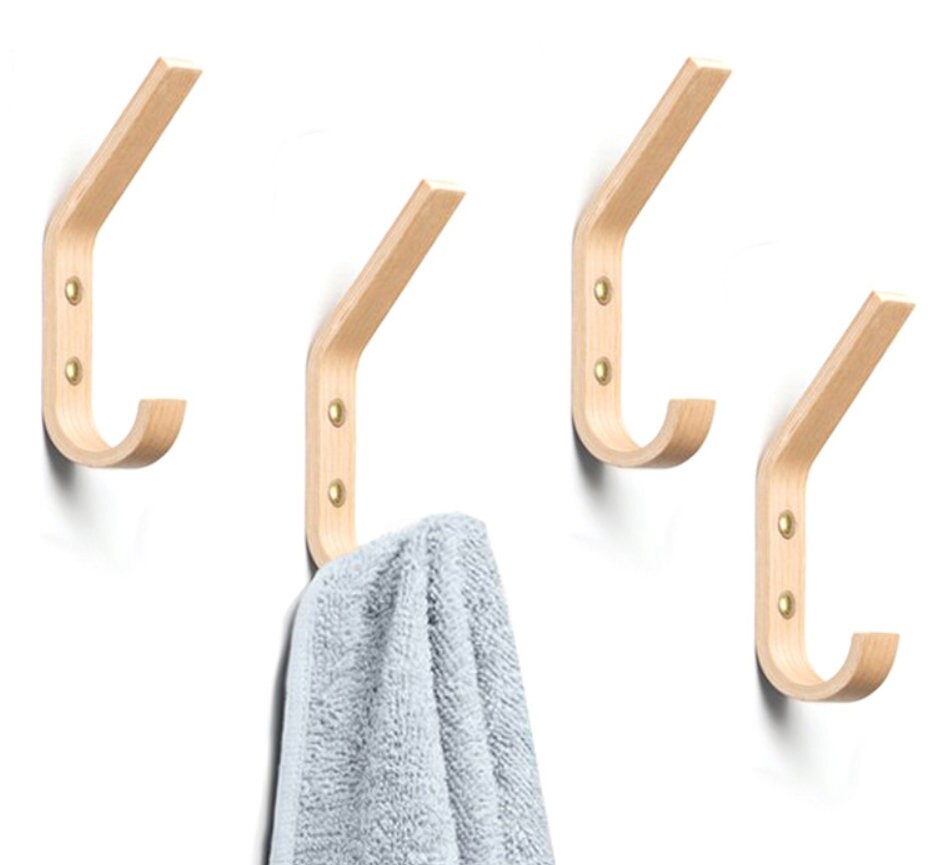 Solid Wood Modern Wall Hooks Decorative Wall Hooks Handmade - Etsy