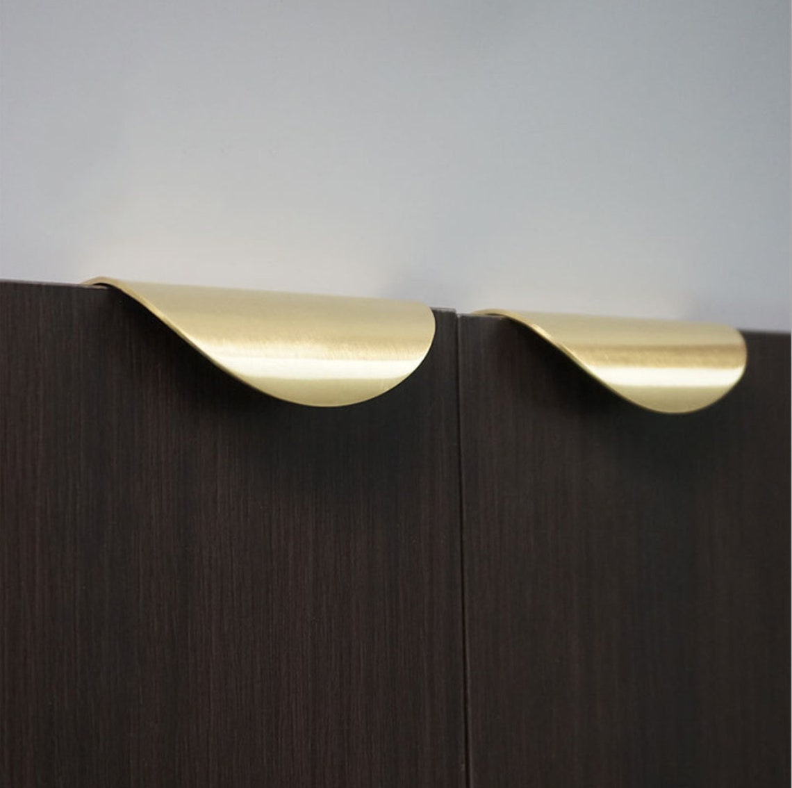 Simplicity Hidden Handles Fashion Closet Handles Solid Brass | Etsy