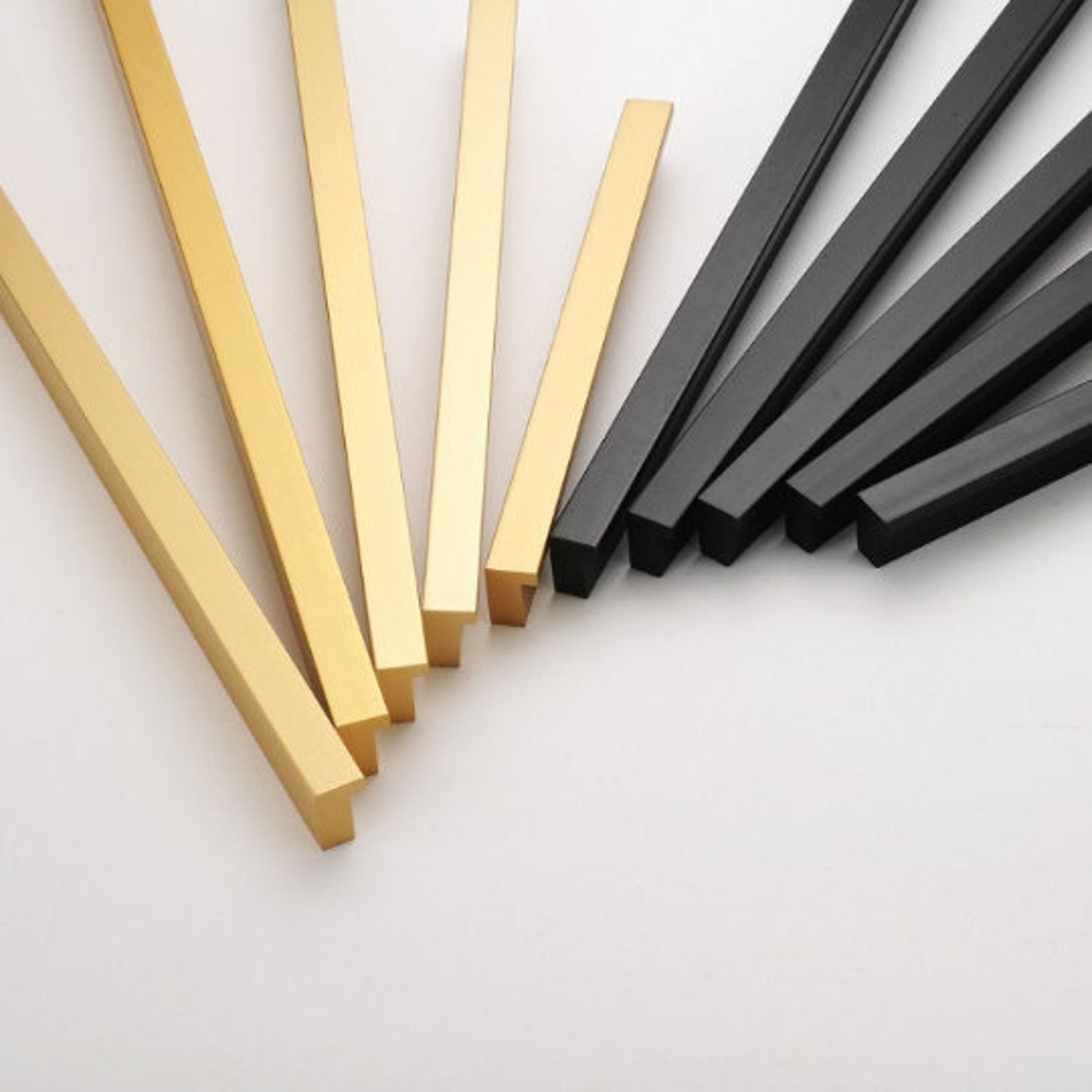 Rose Gold Black Kitchen Cabinet Handles T Handles Modern Knob - Etsy