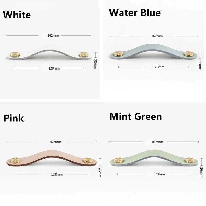 Candy Rich Colors Leather Handles Drawer Dresser Cupboard | Etsy