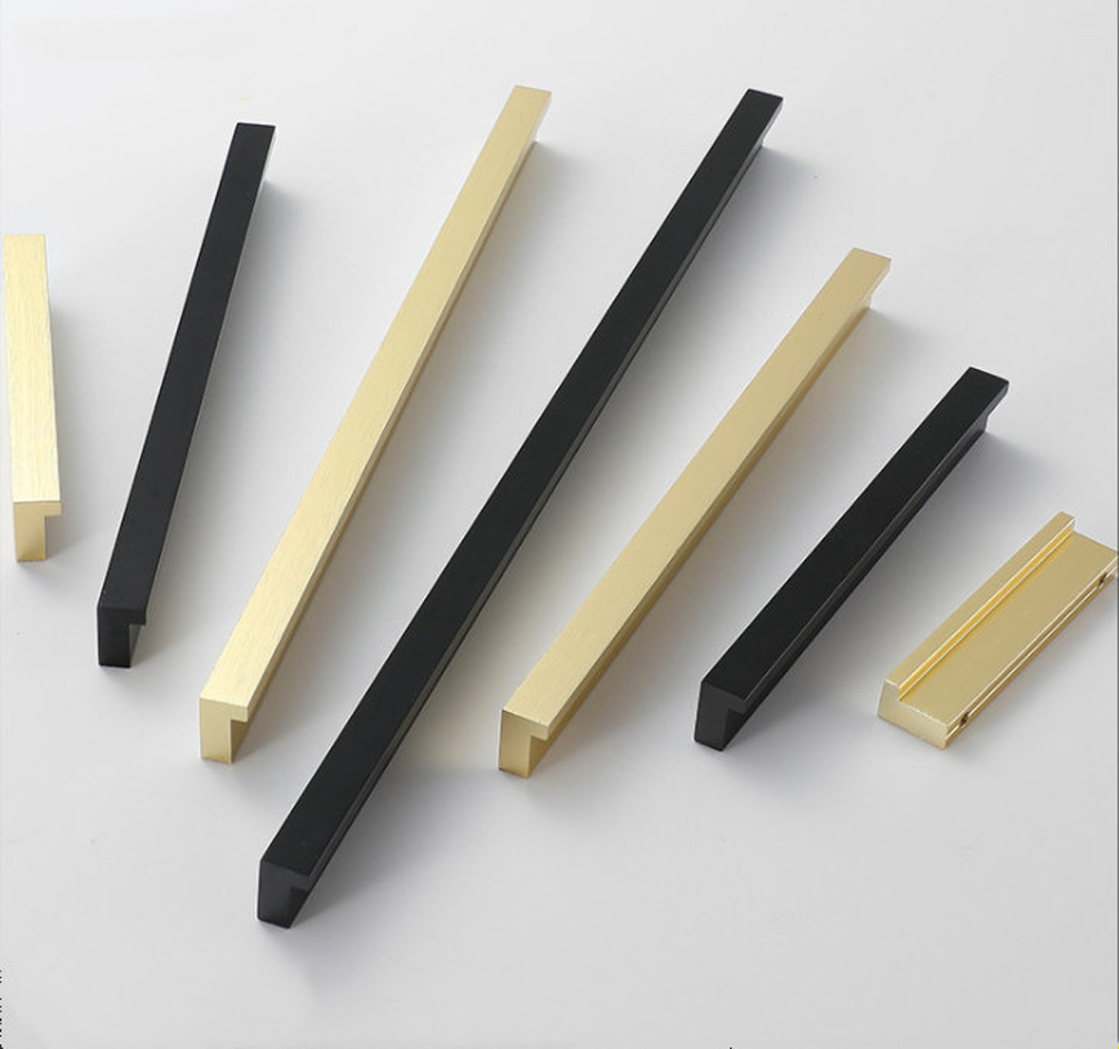 Square Handles Gold Drawer Dresser Pulls Black Kitchen Cabinet - Etsy