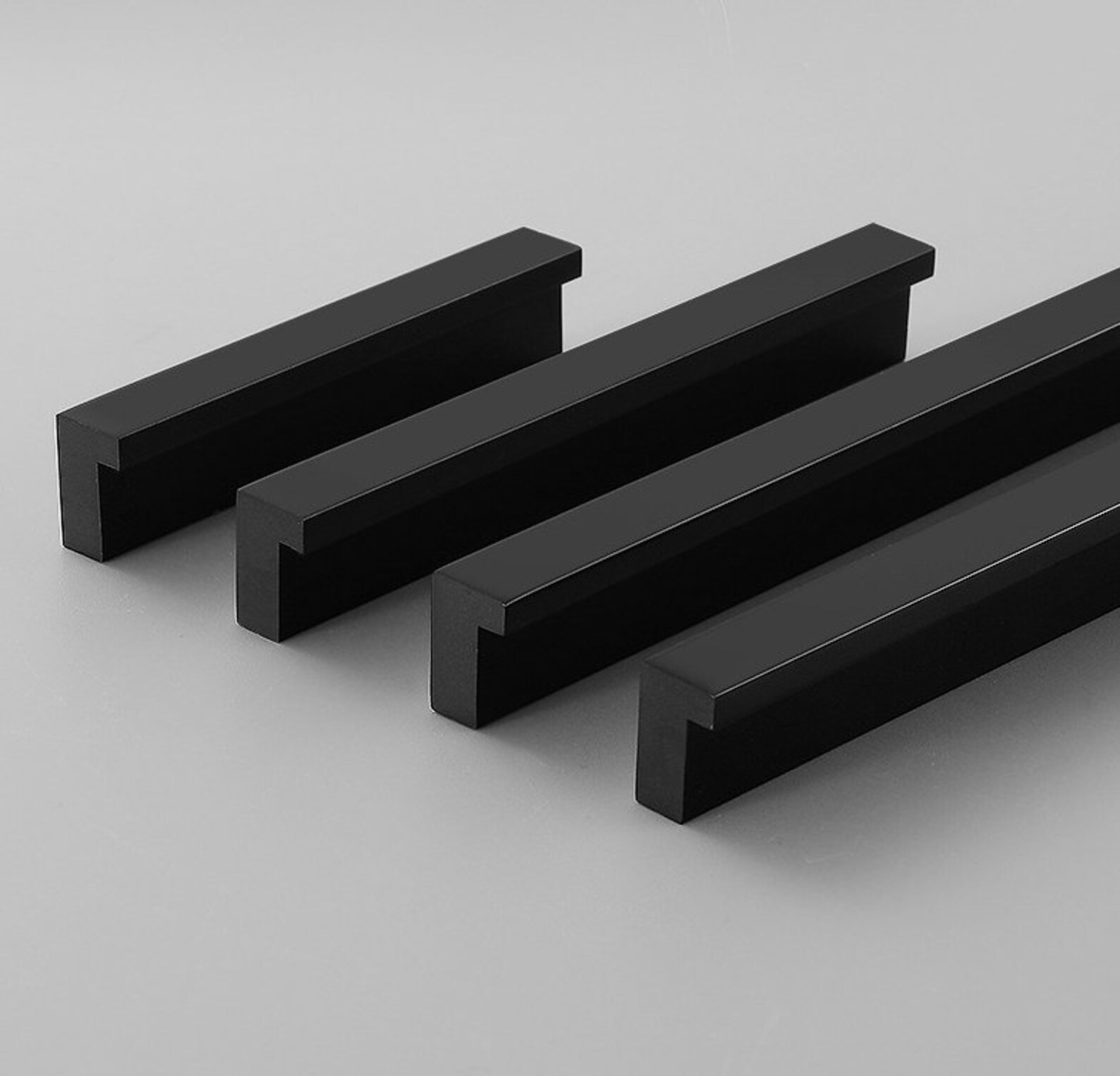 Square Handles Gold Drawer Dresser Pulls Black Kitchen Cabinet | Etsy