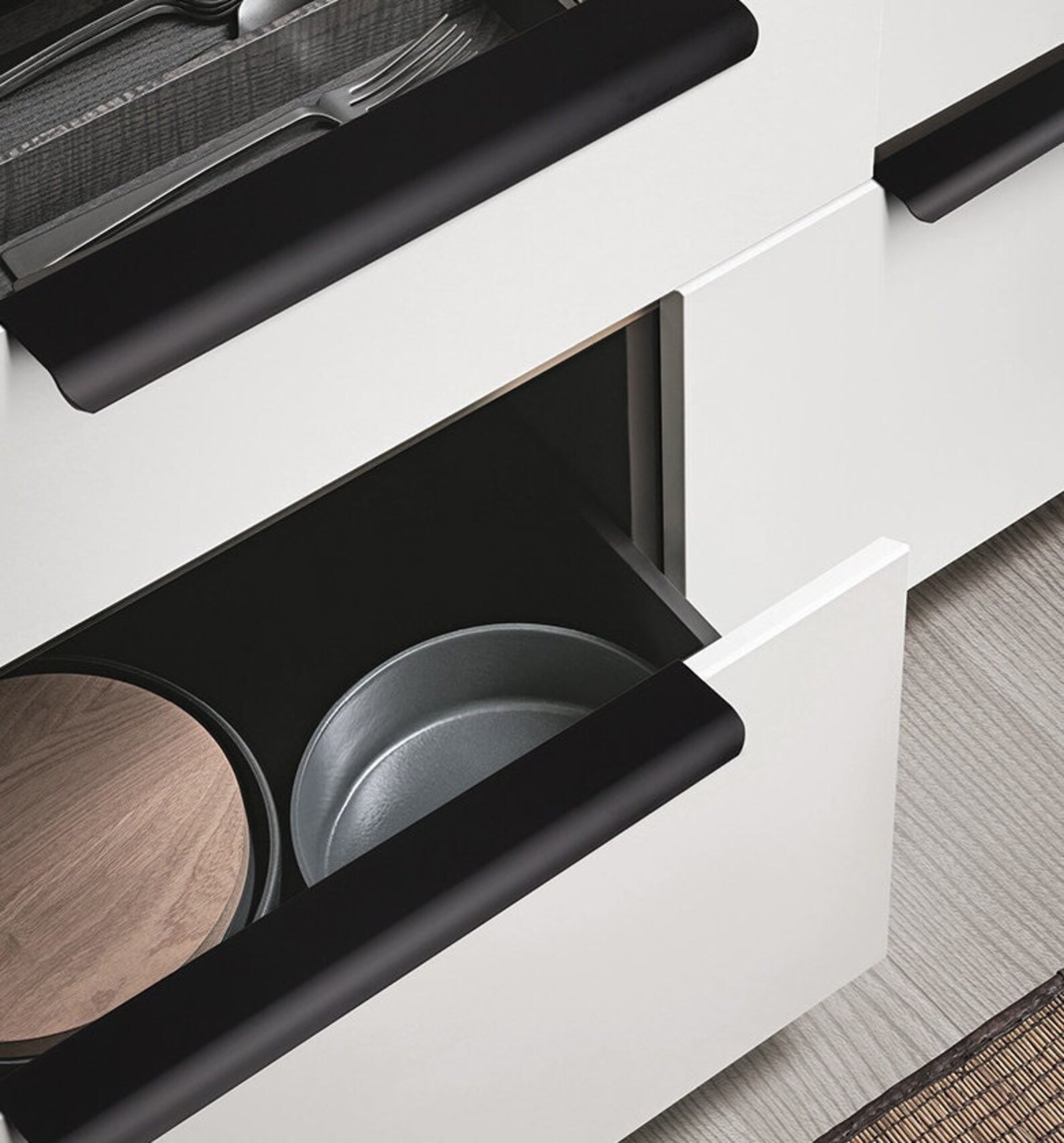 Modern Hidden Handles Gold Drawer Dresser Cupboard Pulls Black - Etsy