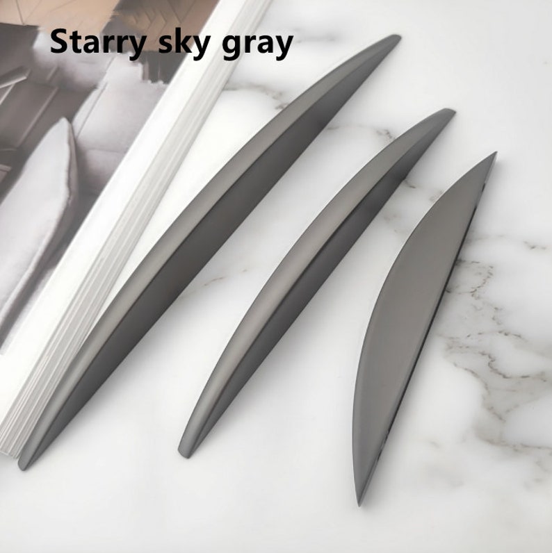 Streamline Modern Design Gold Drawer Wardrobe Pulls Black | Etsy