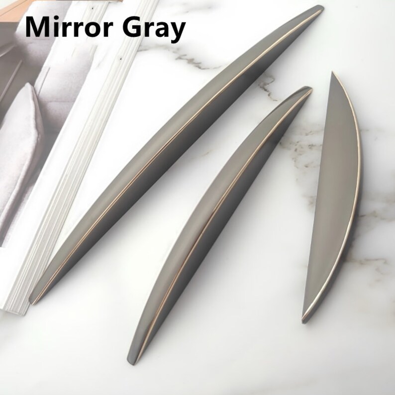 Streamline Modern Design Gold Drawer Wardrobe Pulls Black | Etsy